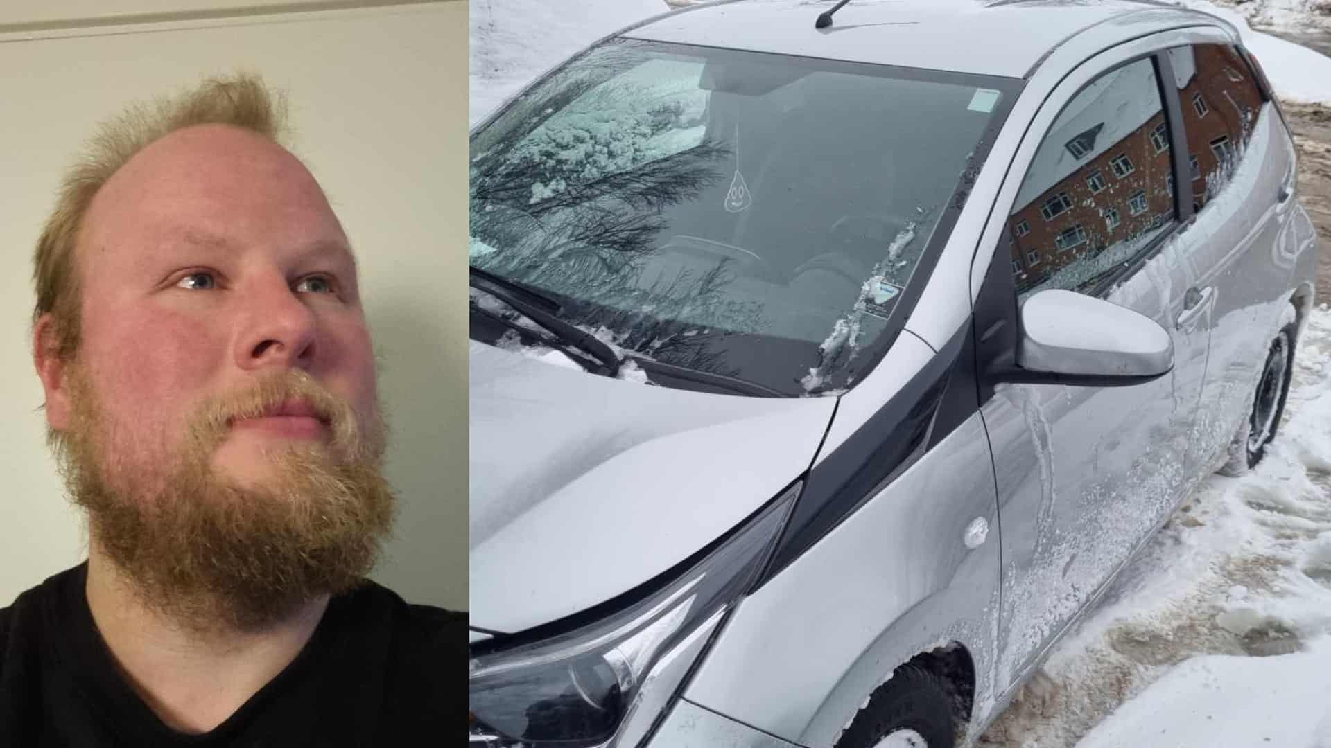 Kenn kørte tværs over landet i snestorm og strandede få kilometer fra ...