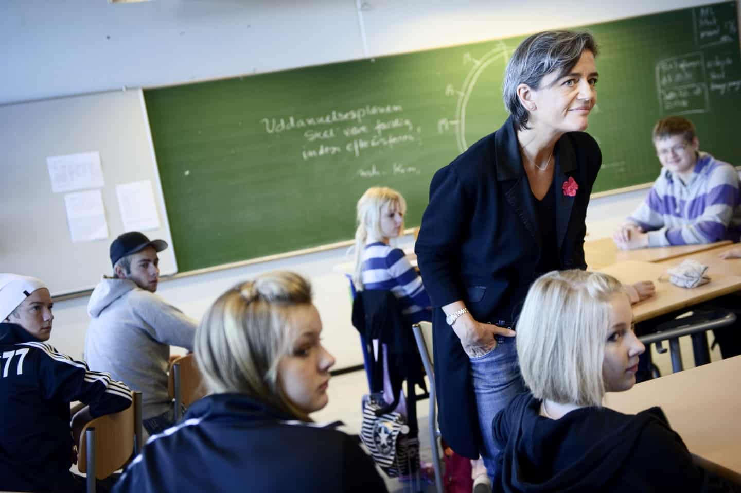 Vestager svingede med kridtet på Næsby Skole | fyens.dk