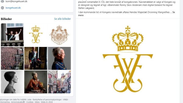 Kongens nye monogram indeholder to F'er og en krone | jv.dk