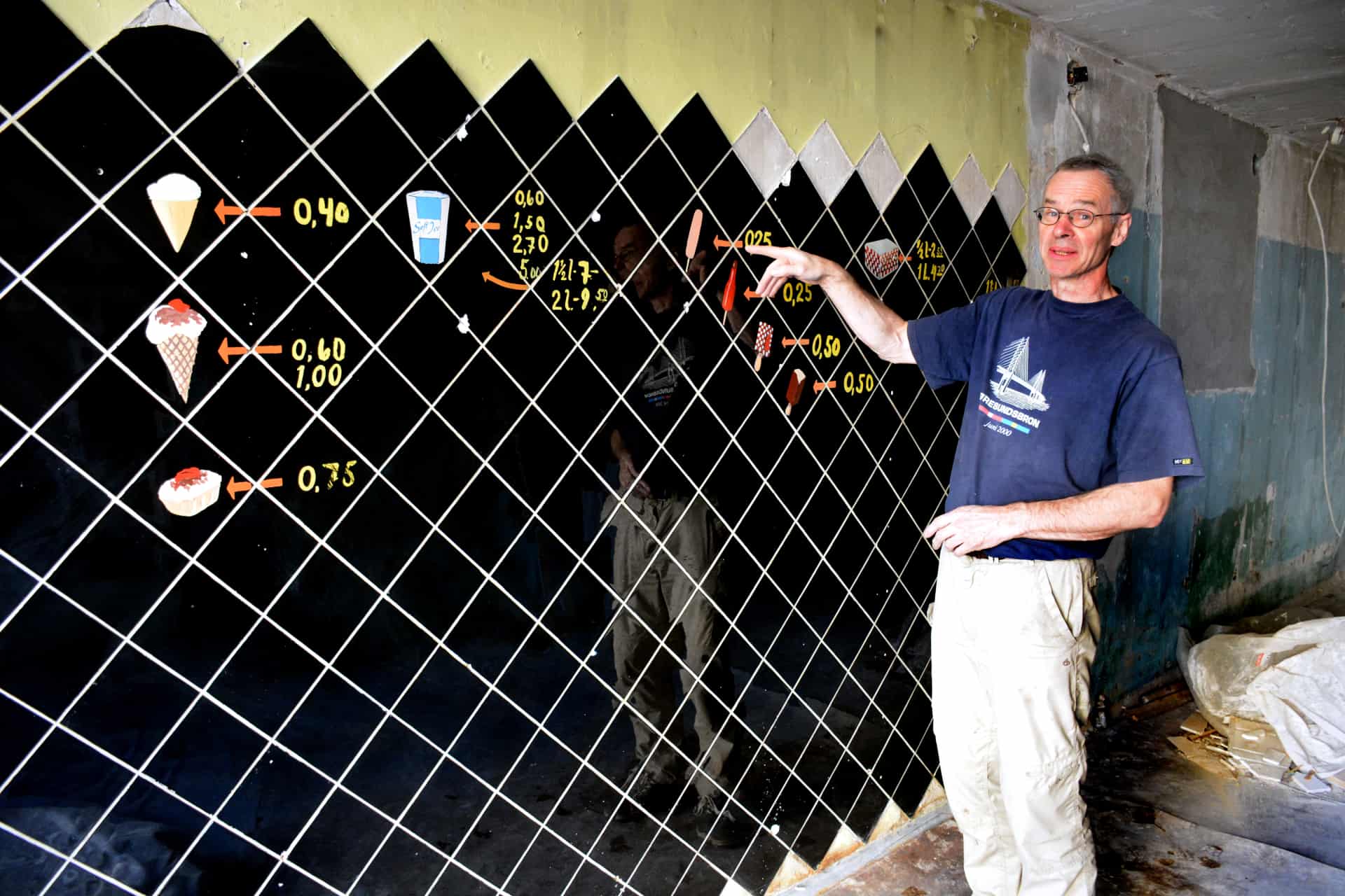 Renovering afdækker håndmalet prisskilt for is | jv.dk