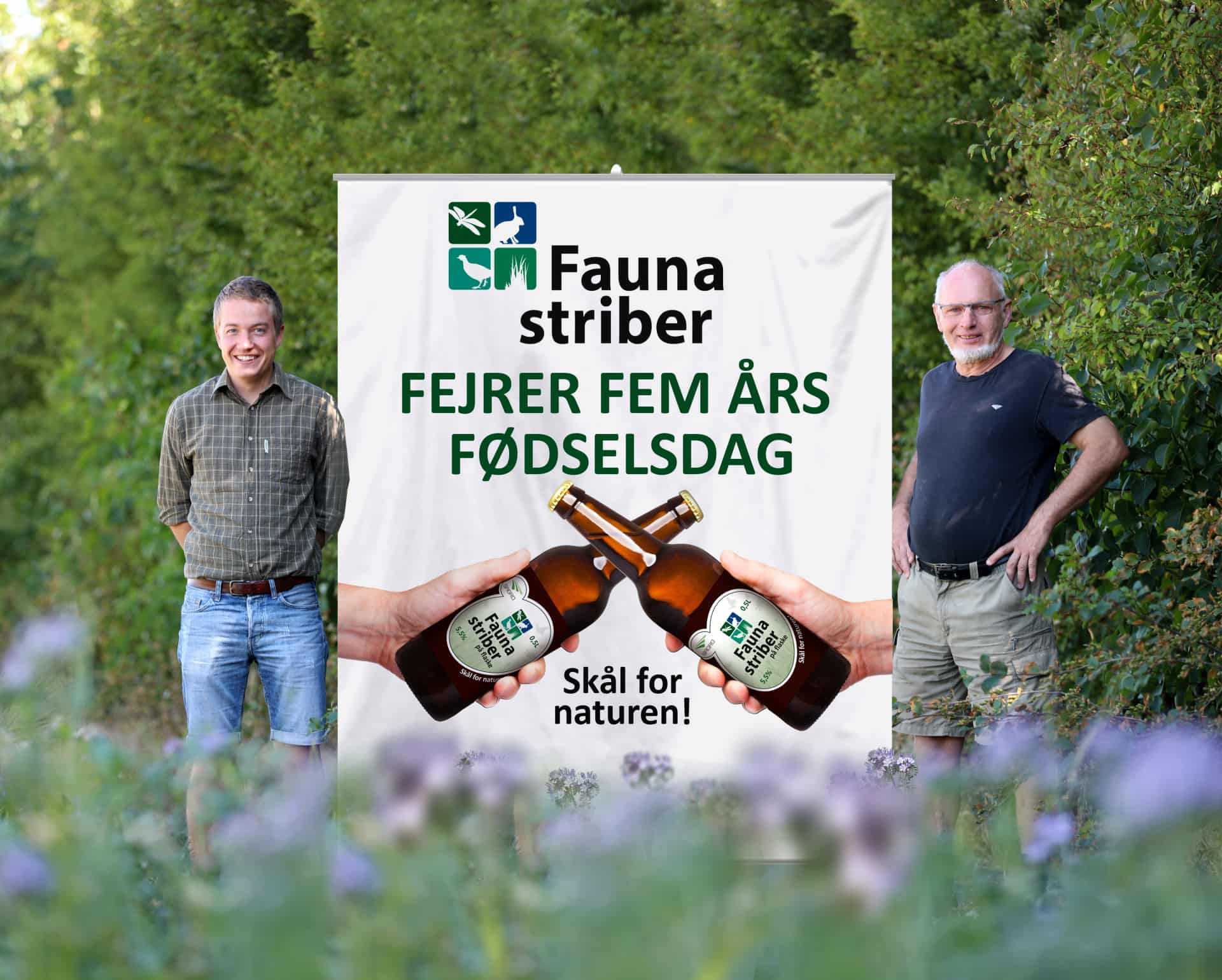 Fem års fødselsdag fejres med faunastriber på flaske | ugeavisen.dk