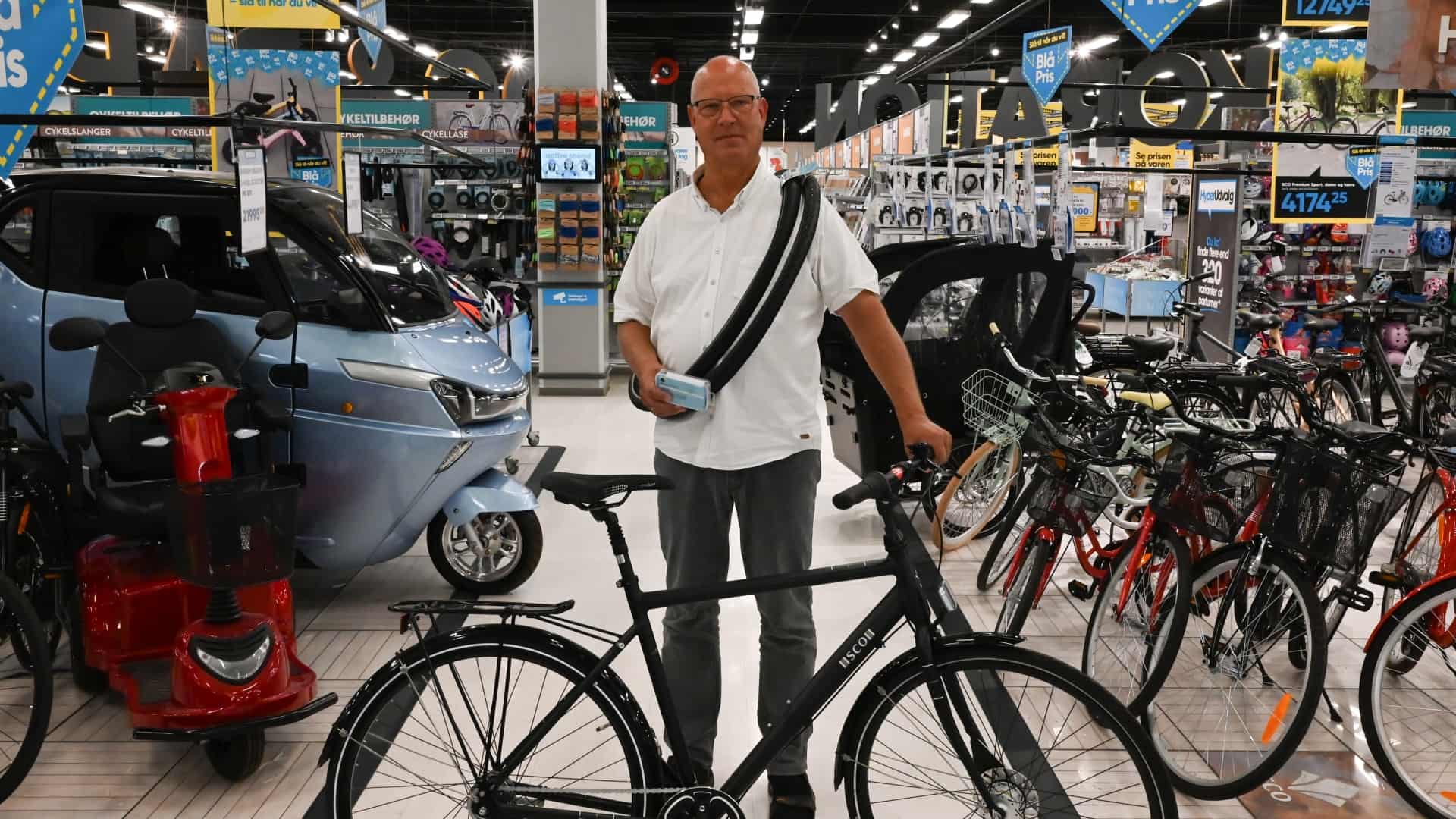 Per cyklede fra Svendborg til Rom: Så forærede Bilka ham en ny cykel ...