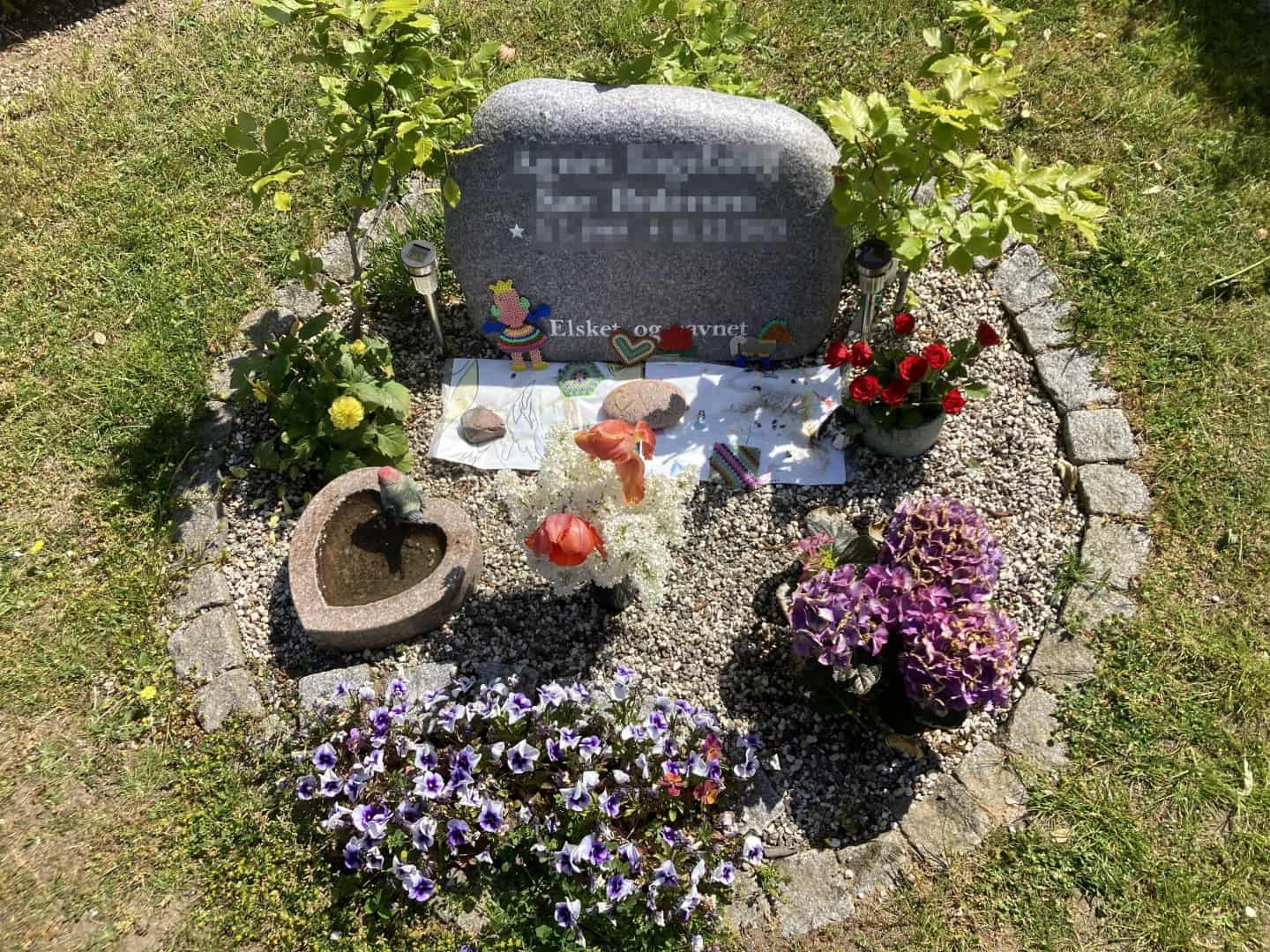 Nu er det tredje gang, der er blevet taget blomster fra Aksels kones ...