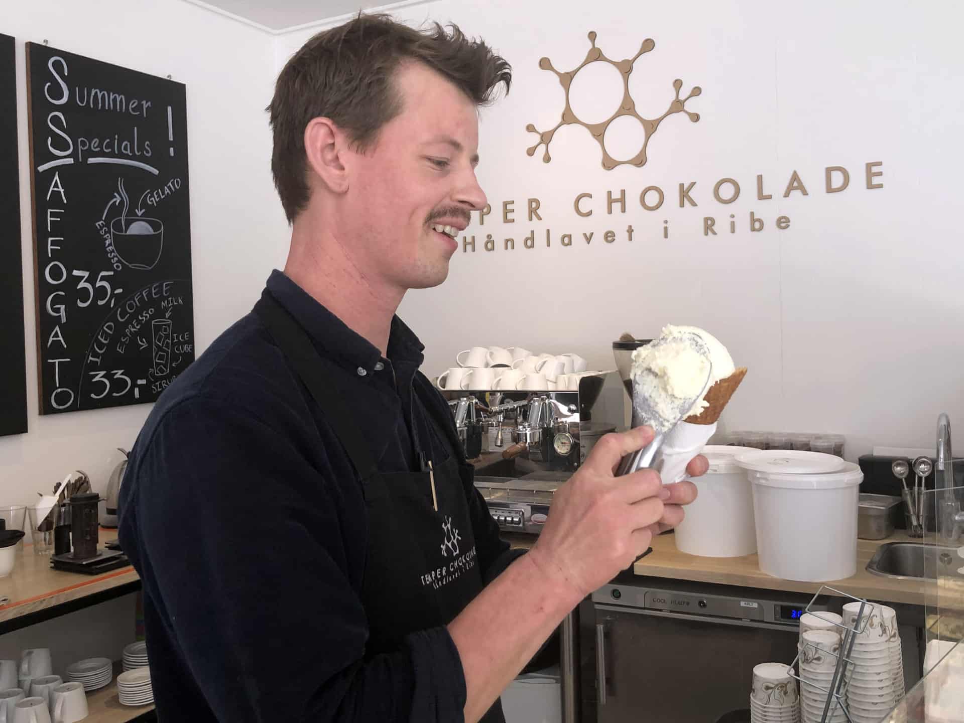 Hvilken god vaffelis skal man spise? Ribe har to gode muligheder ...