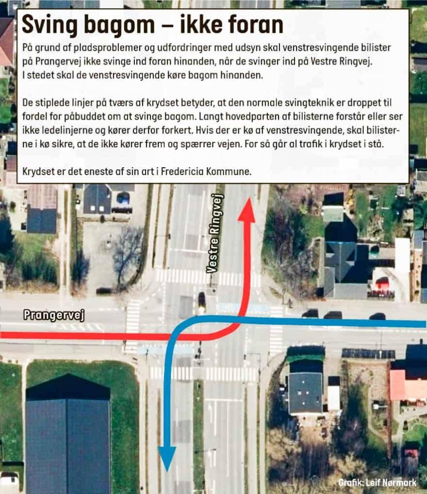 Bilisterne må lære det selv: Enestående og forvirrende vejkryds får ...