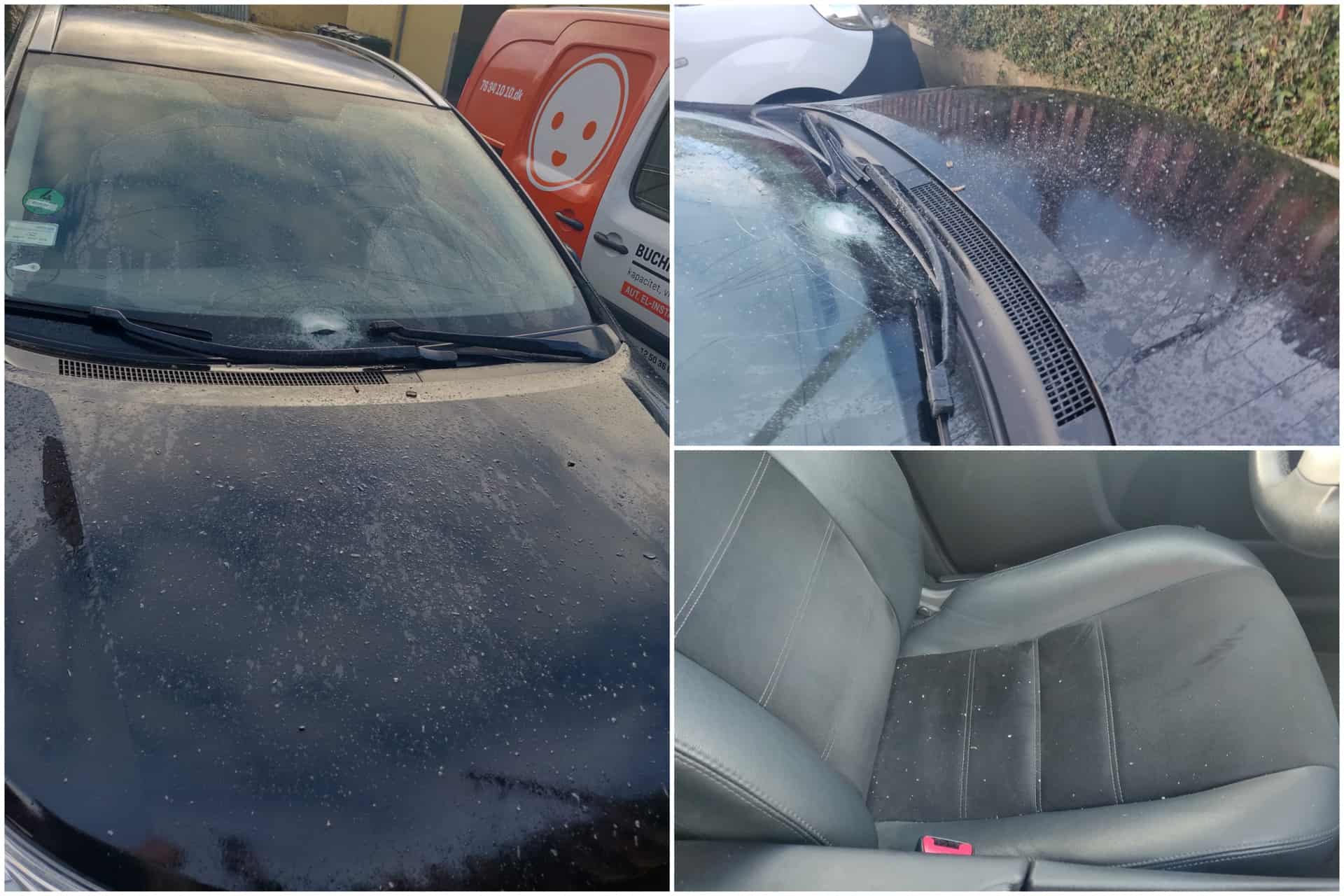 Skader for 43.000 kroner: Kærestepars bil fik sprængt forruden i ...