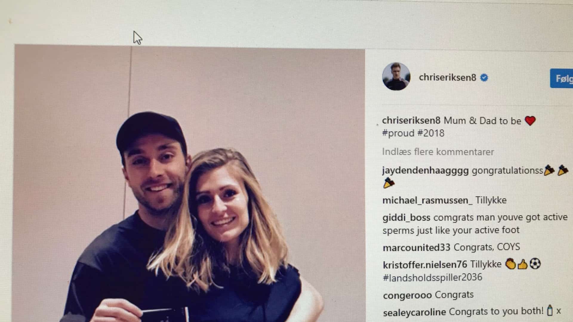 Christian Eriksen skal være far til sommer | faa.dk