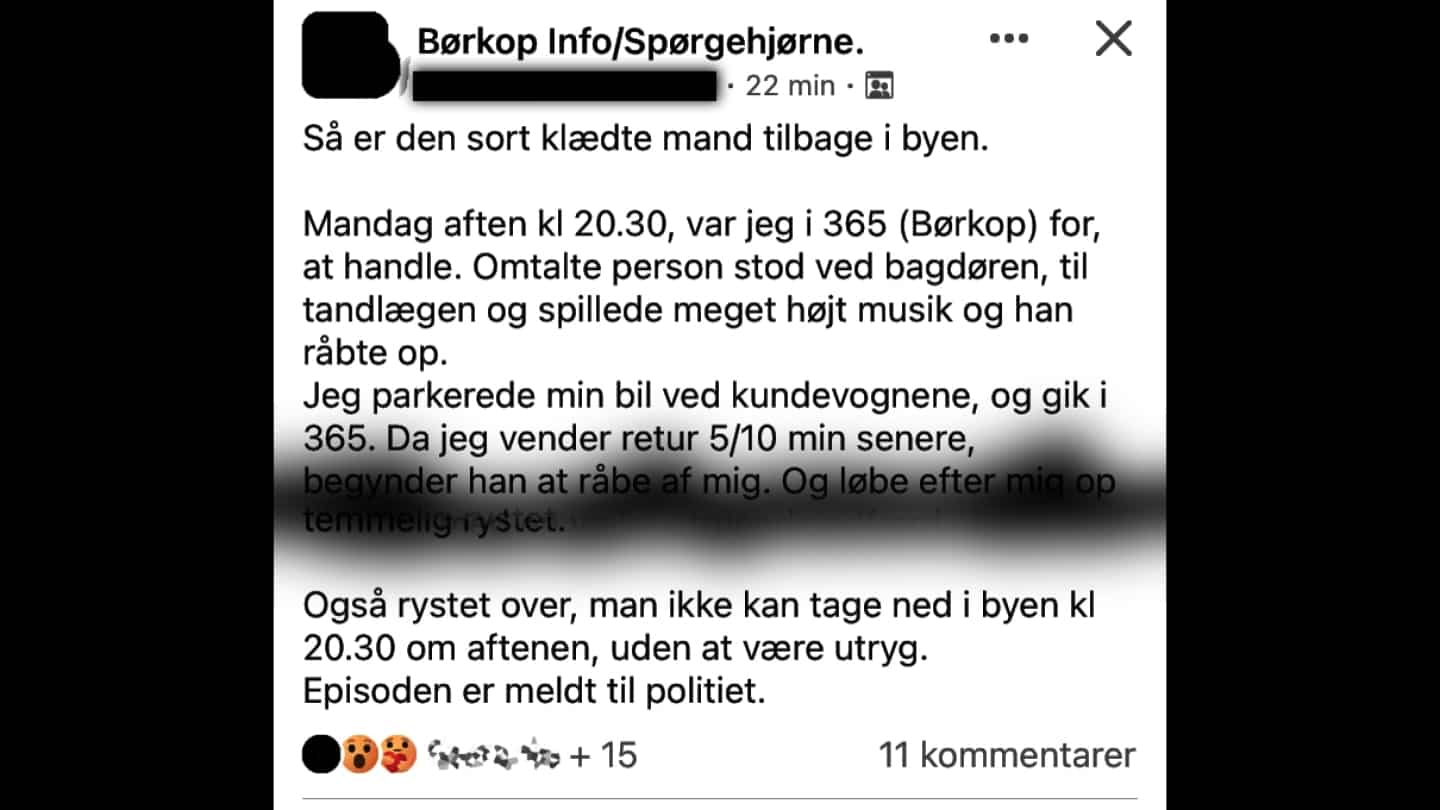 Mystisk sortklædt mand truede far og børn med kniv og blev fængslet: Nu er han tilbage i byen ...