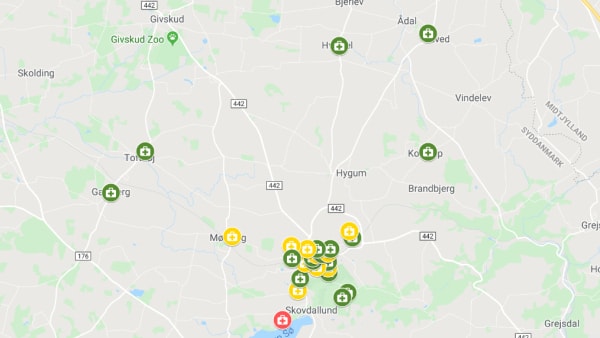 Se kort: Her er hjertestarterne i Jelling-området | ugeavisen.dk